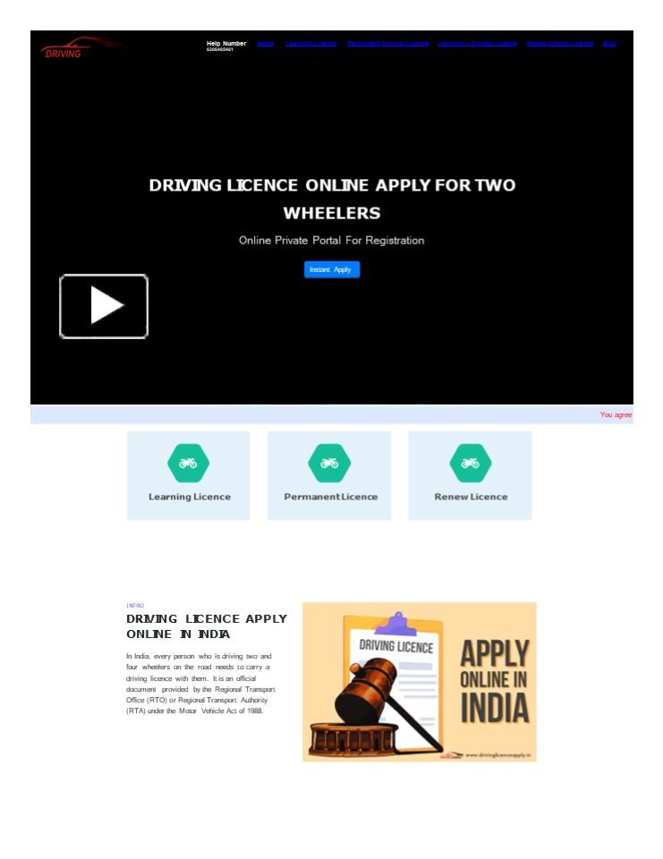 DRIVING LICENCE - Online Private Portal For Registration presentation ...