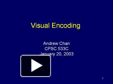 PPT – Visual Encoding PowerPoint presentation | free to download - id ...
