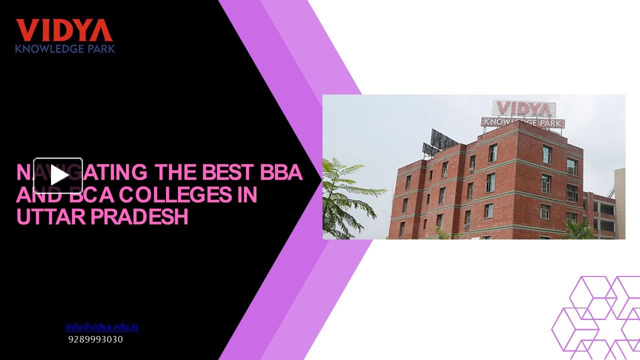 PPT – Navigating the Best BBA and BCA Colleges in Uttar Pradesh ...