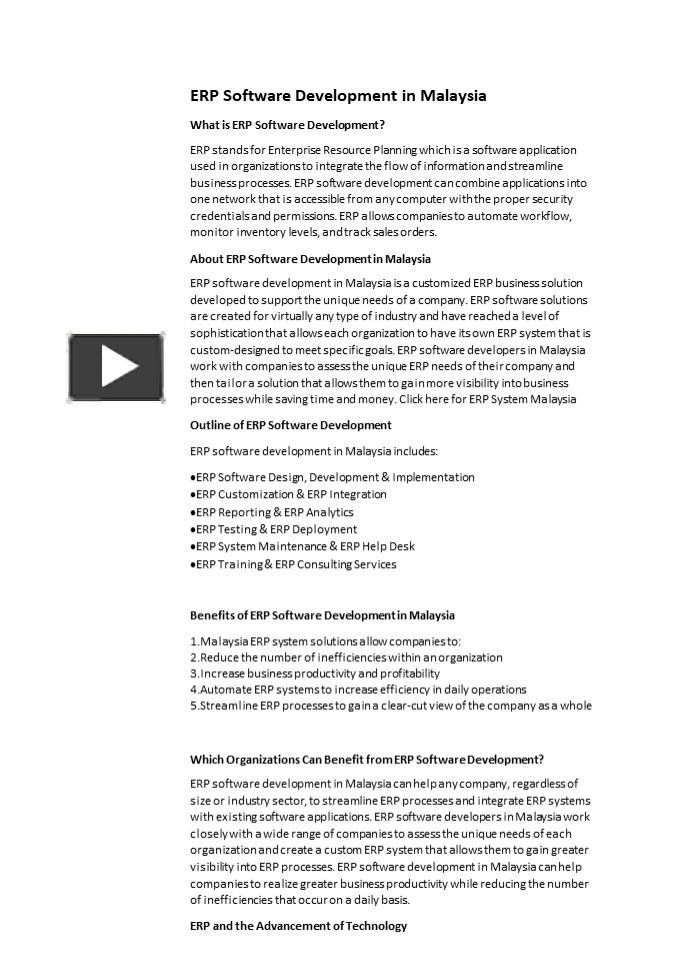 PPT – erp system in malaysia PowerPoint presentation | free to download ...