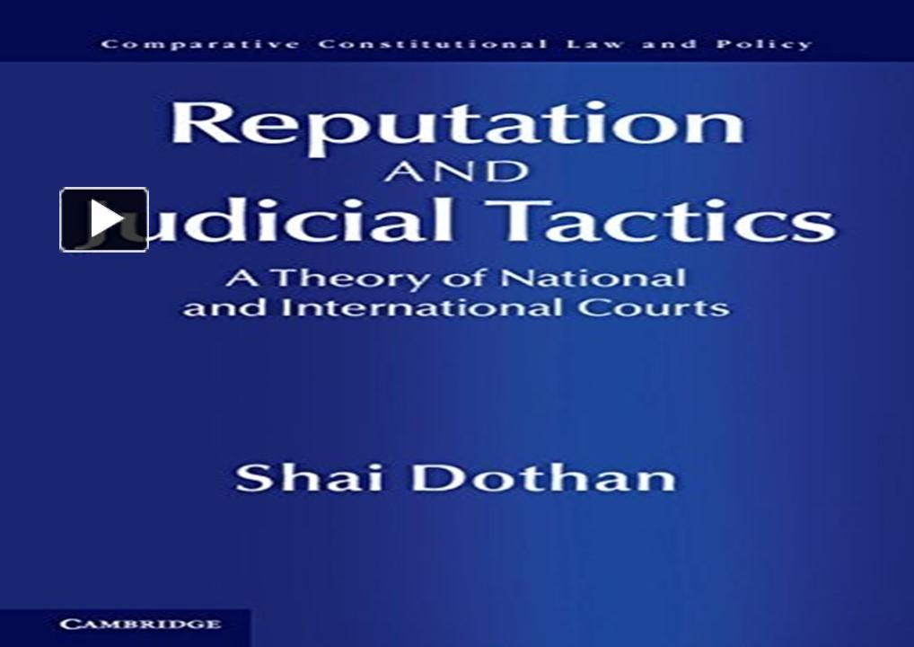 PDF/READ Reputation and Judicial Tactics: A Theory of National and ...