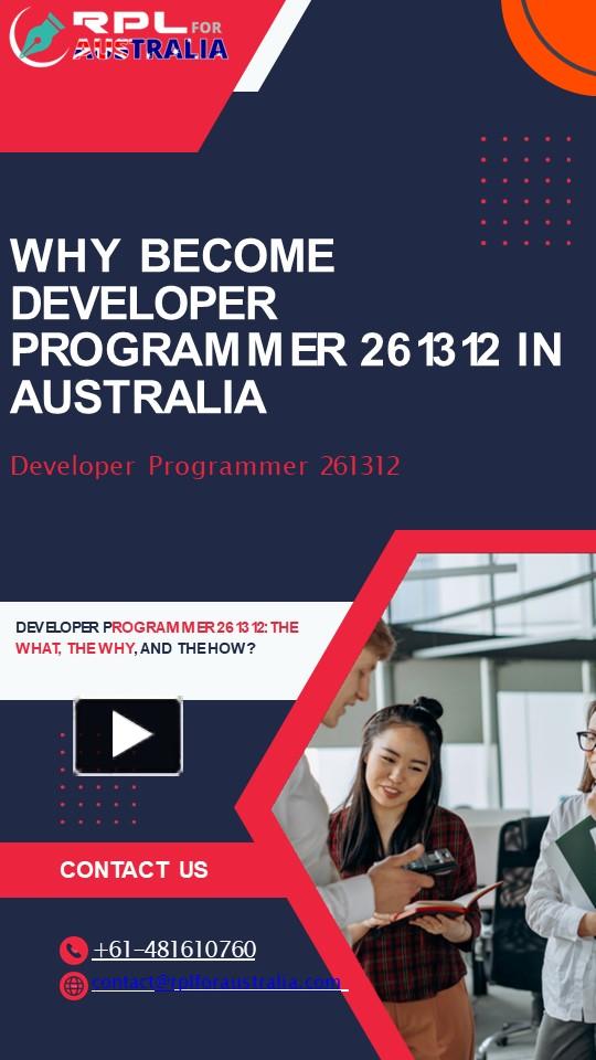 PPT – Why Become Developer Programmer 261312 in Australia PowerPoint ...