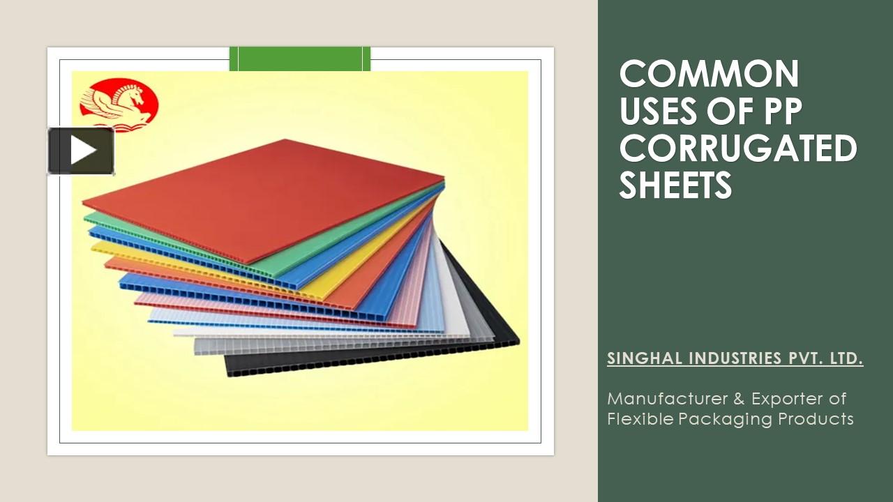PPT – Common uses of PP corrugated sheets PowerPoint presentation ...