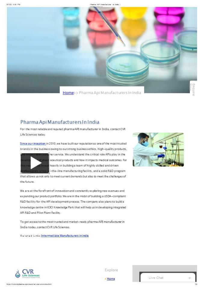 Pharma API manufacturer in India presentation | free to download