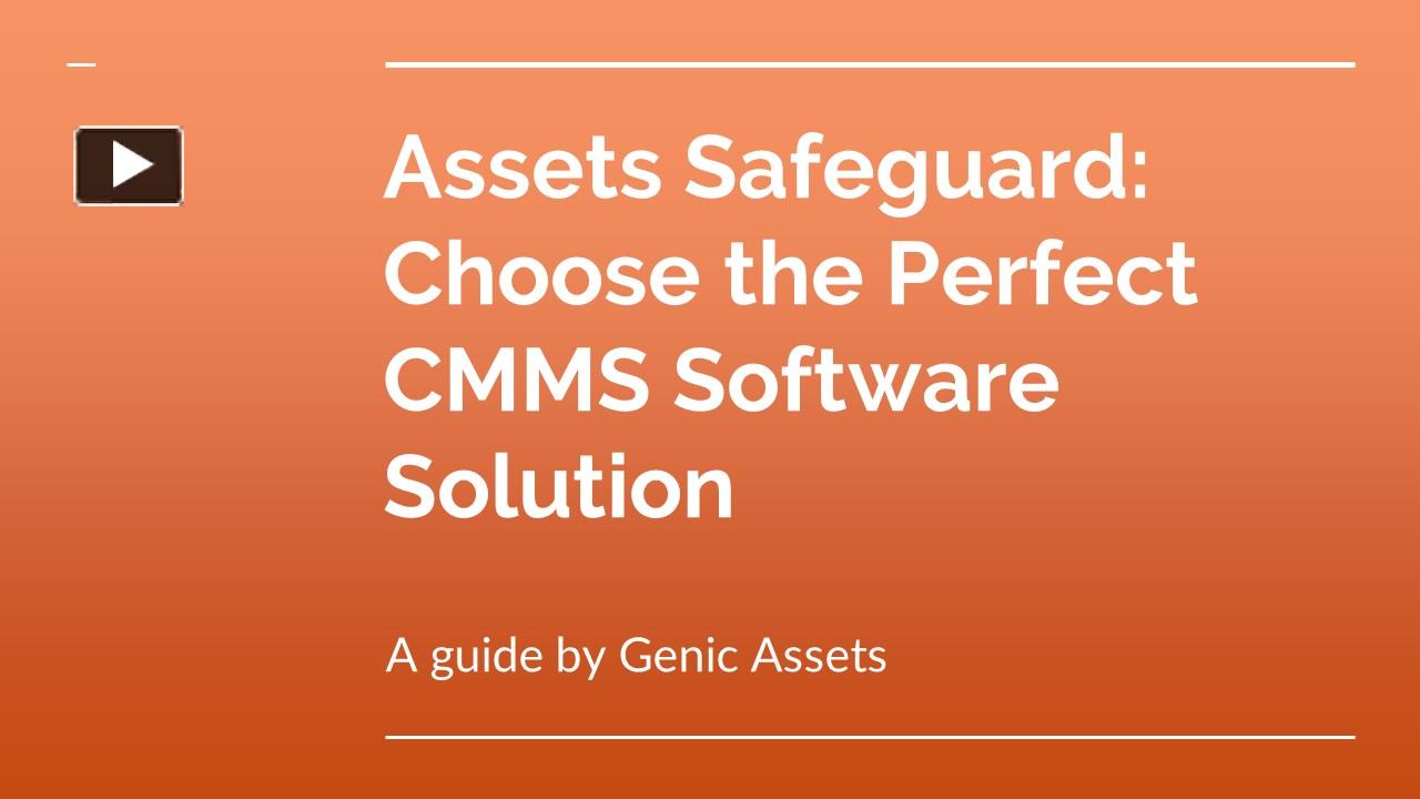 PPT – Assets Safeguard - Choose the Correct Software PowerPoint ...