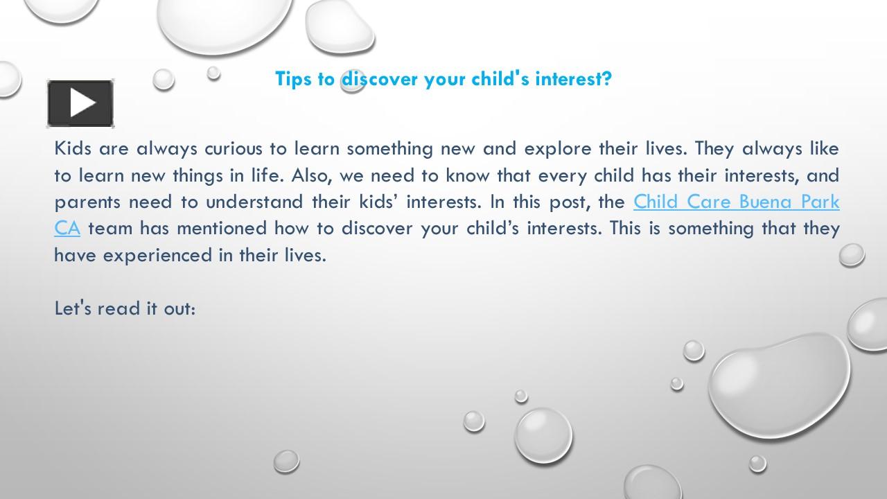 PPT – Tips to discover your child's interest PowerPoint presentation ...