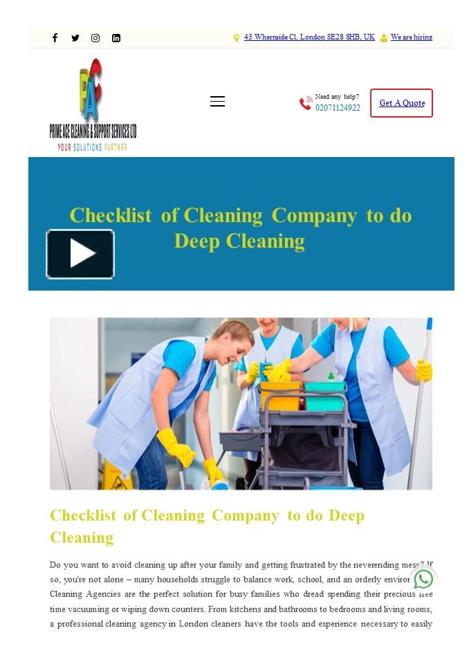 PPT – Checklist of Cleaning Company to do Deep Cleaning PowerPoint ...
