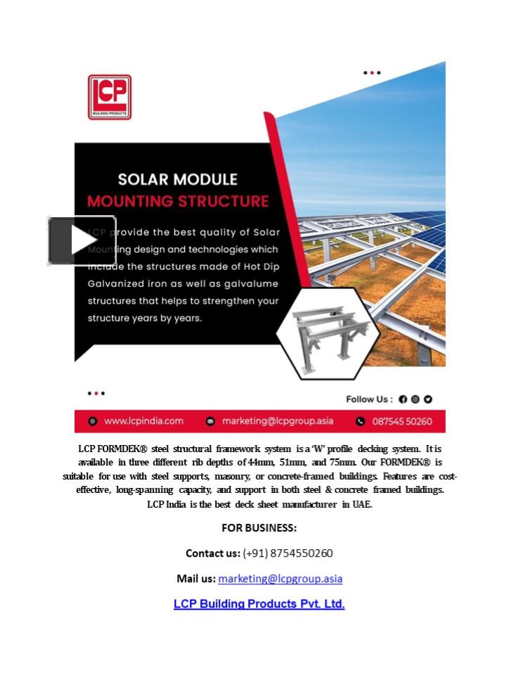 PPT – Solar Module Mounting Structure Suppliers in Uttar Pradesh ...