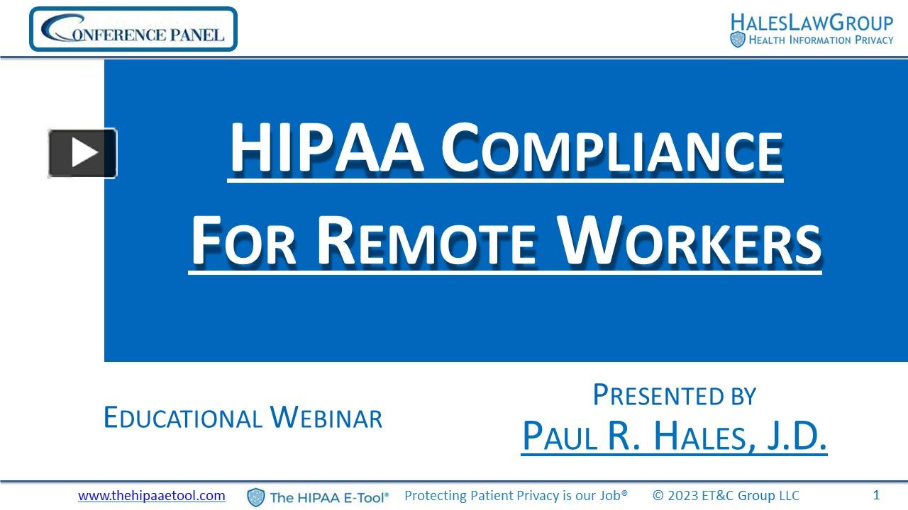 PPT – HIPAA Compliance for Remote Employees PowerPoint presentation ...