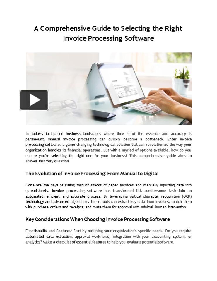 PPT – Invoice Processing Software PowerPoint presentation | free to ...