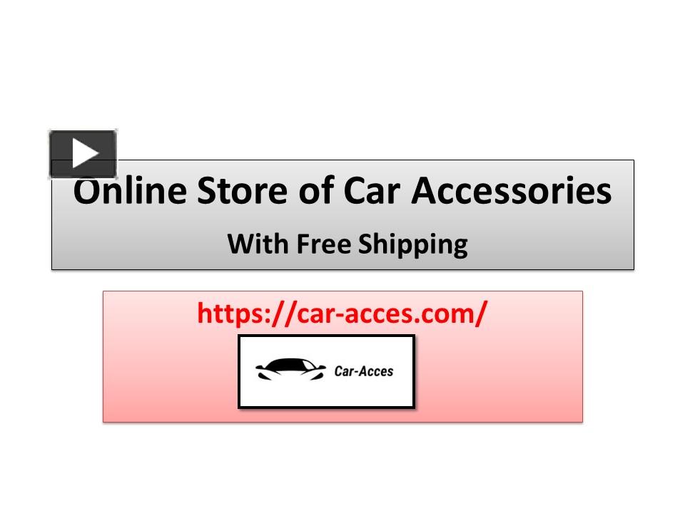 Online Store of Car Accessories presentation | free to download