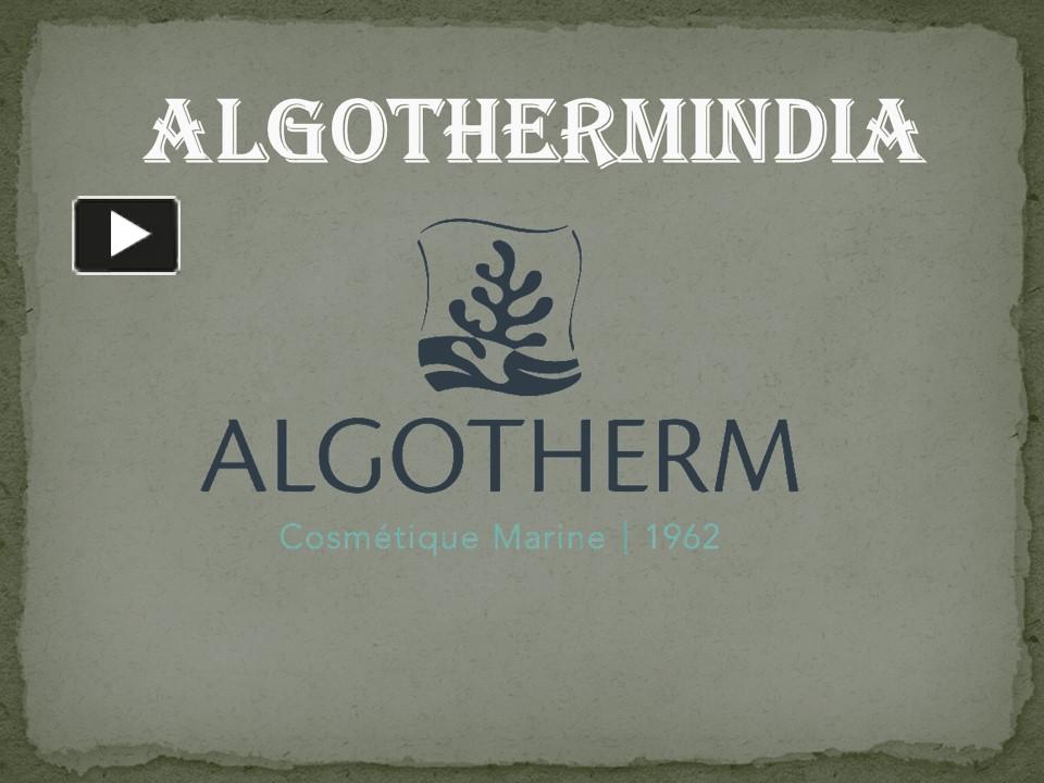 PPT – Moisturizing cream | Algotherm india PowerPoint presentation ...