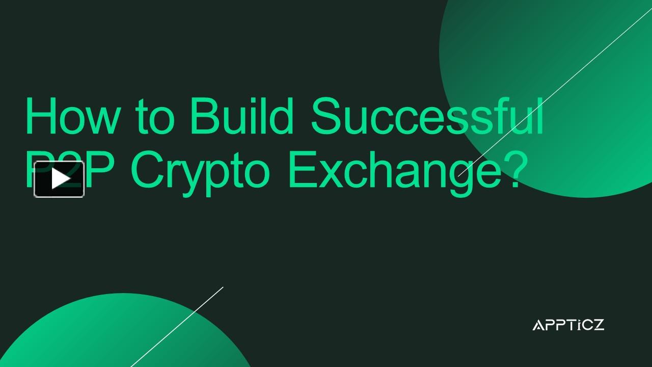 P2P Cryptocurrency Exchange Script presentation | free to download