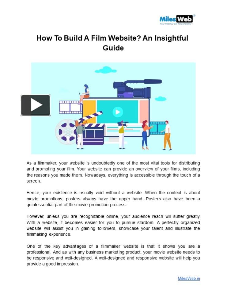 How To Build A Film Website_ An Insightful Guide presentation | free to ...