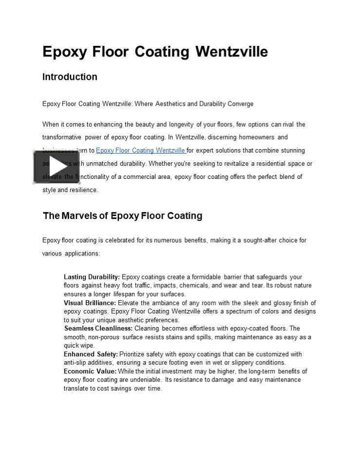 PPT – Epoxy Floor Coating Wentzville (1) PowerPoint presentation | free ...