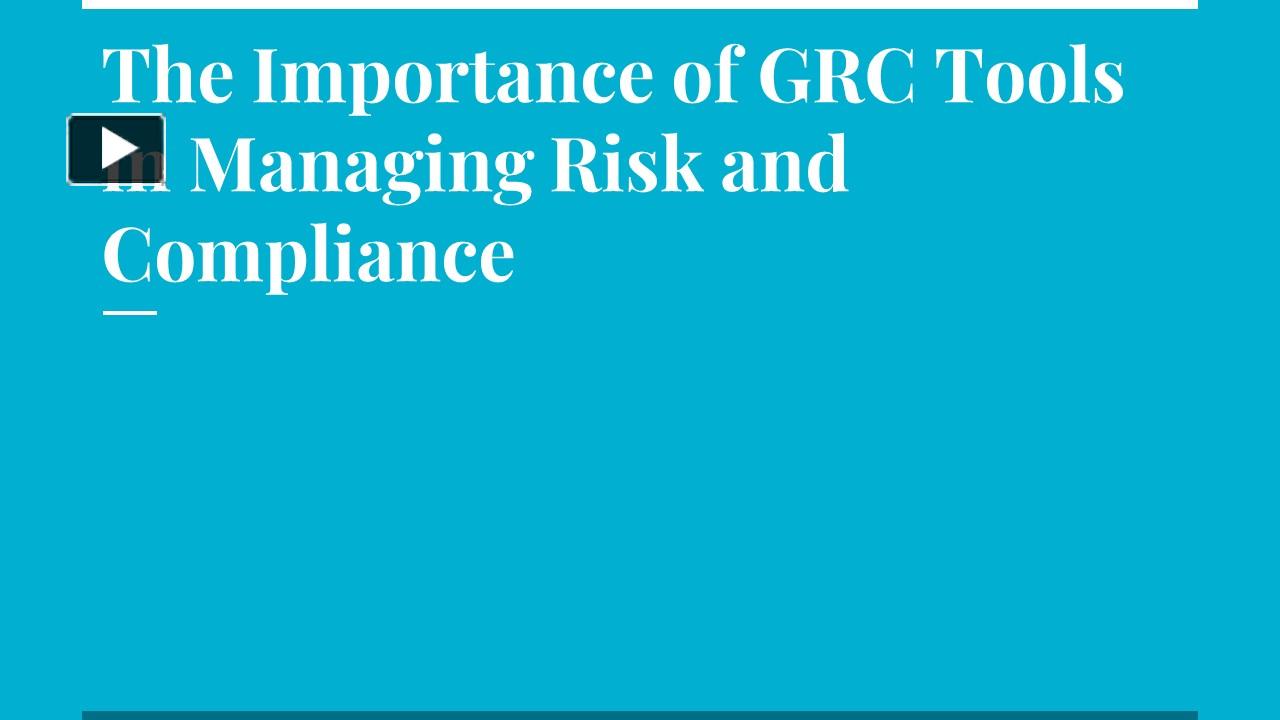 GRC tools2 presentation | free to download