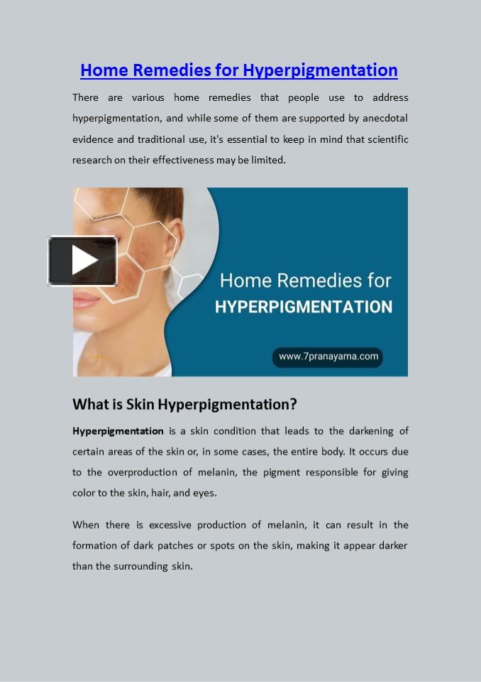 PPT – Home Remedies for Hyperpigmentation PowerPoint presentation ...