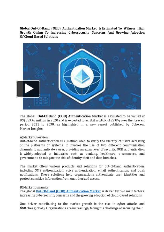 PPT – Out-Of-Band (OBB) Authentication Market PowerPoint presentation ...