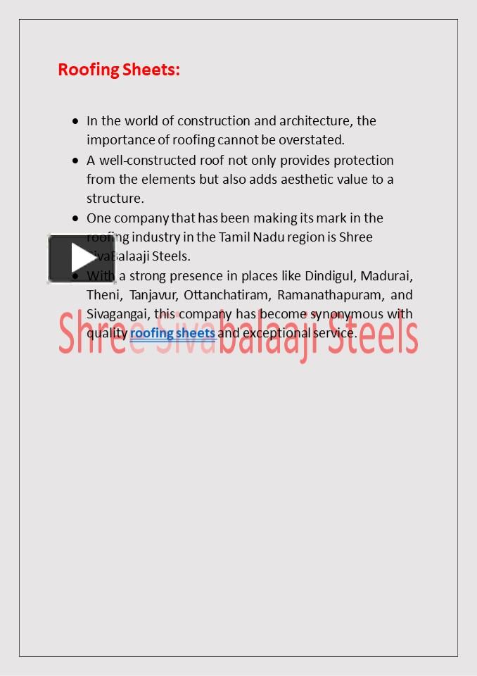 PPT – Roofing Sheets PowerPoint presentation | free to download - id ...