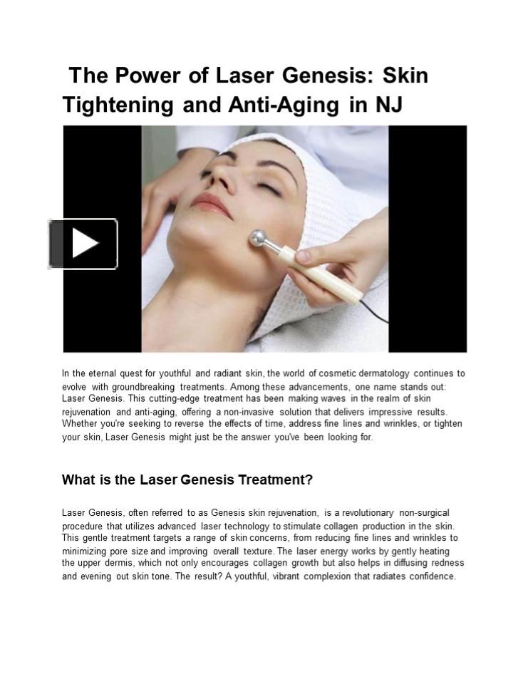 The Power of Laser Genesis: Skin Tightening and Anti-Aging in NJ ...