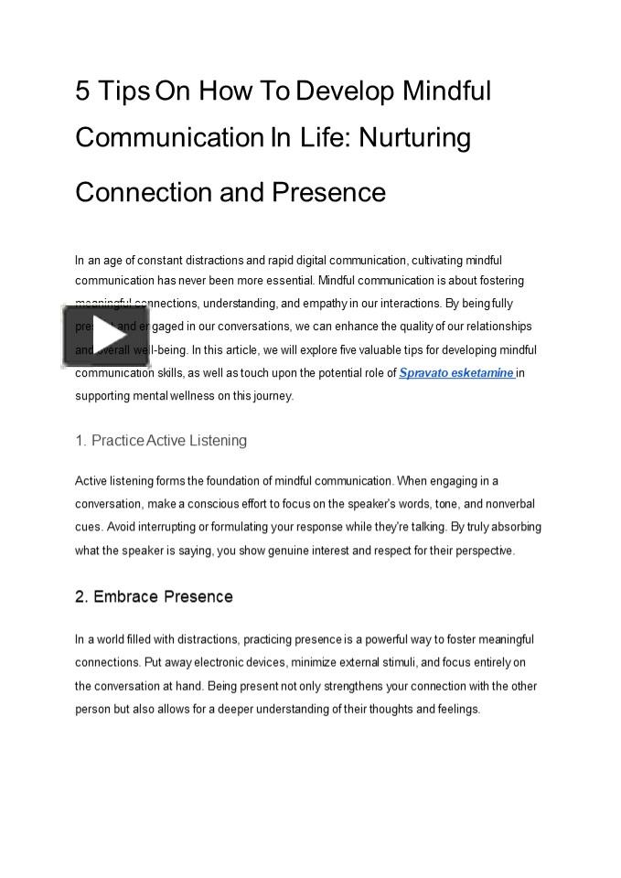 5 Tips On How To Develop Mindful Communication In Life: Nurturing ...