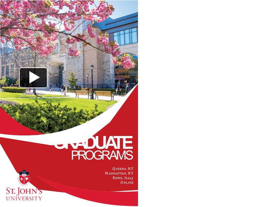 Graduate Viewbook June 2023 by St Johns University presentation | free ...