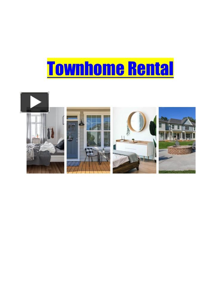 PPT – Townhome Rental PowerPoint presentation | free to download - id ...