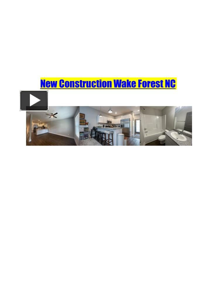 PPT – New Construction Wake Forest NC PowerPoint presentation | free to ...