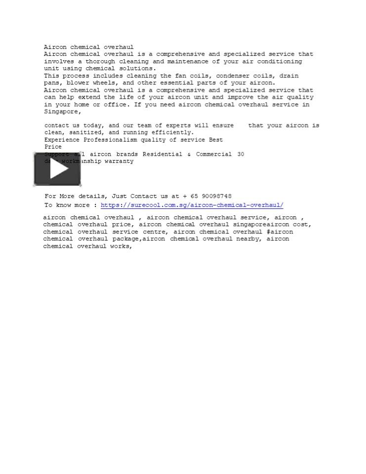 PPT – Aircon chemical overhaul PowerPoint presentation | free to ...