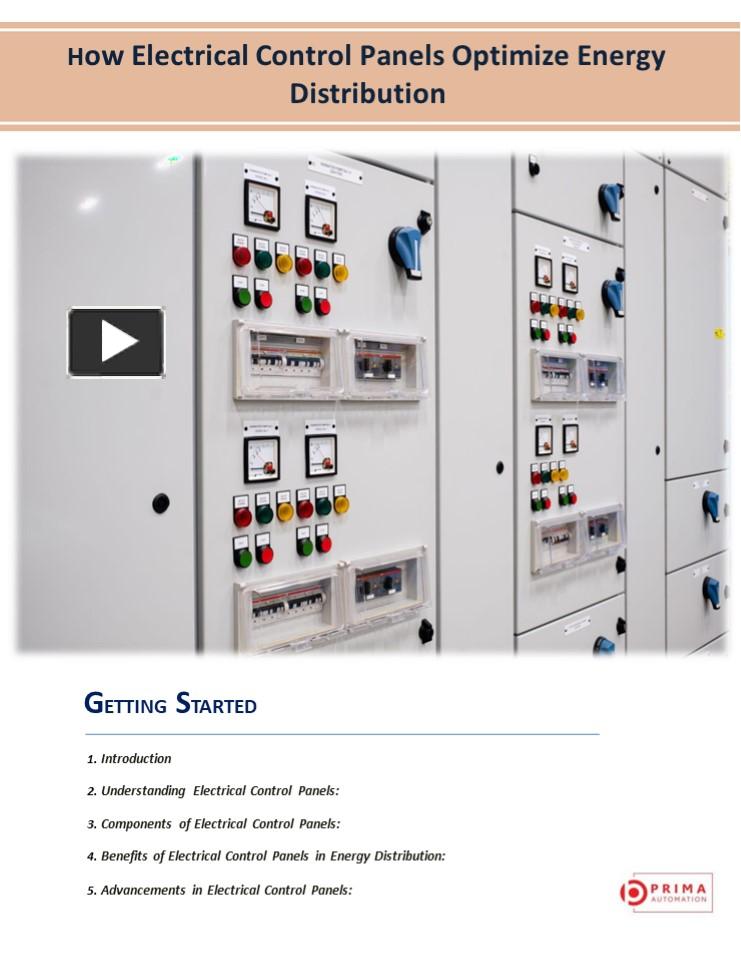Understand energy distribution from the electrical control panel ...