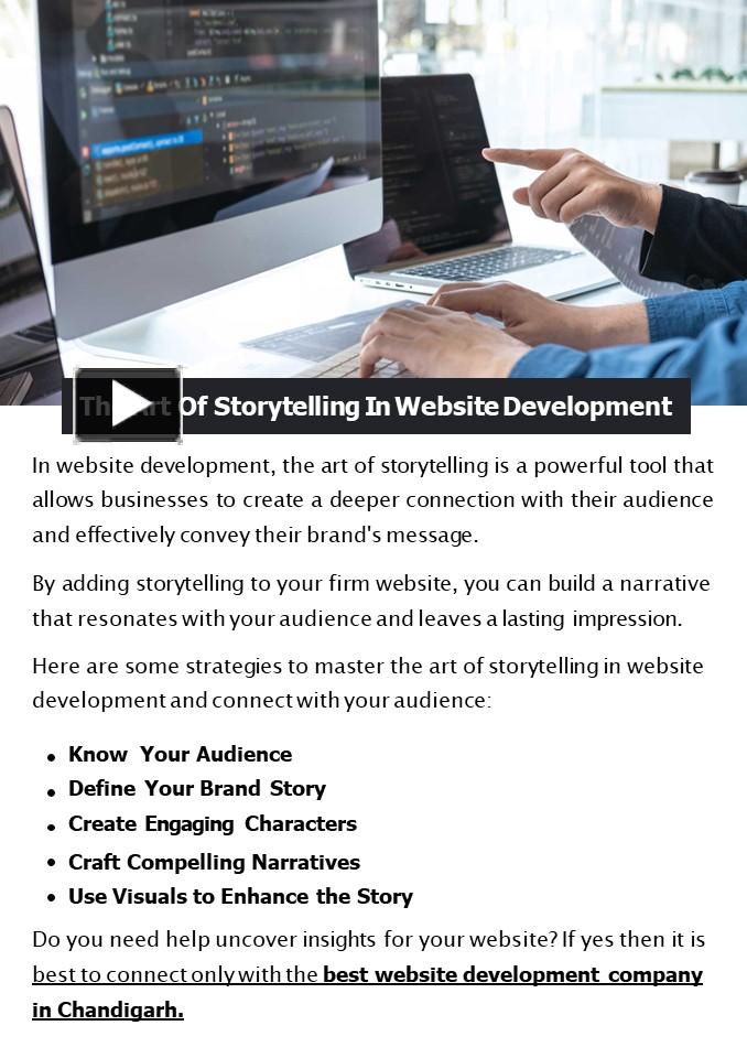 PPT – The Art Of Storytelling In Website Development PowerPoint ...