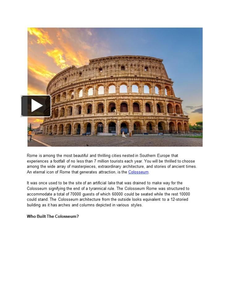 PPT – Colosseum Tickets PowerPoint presentation | free to download - id ...
