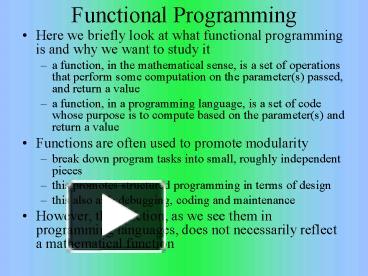 PPT – Functional Programming PowerPoint presentation | free to download ...
