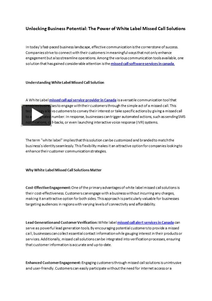 PPT – Unlocking Business Potential: The Power of White Label Missed ...