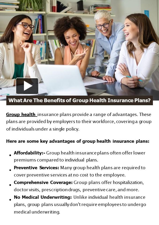 What Are The Benefits of Group Health Insurance Plans? presentation ...