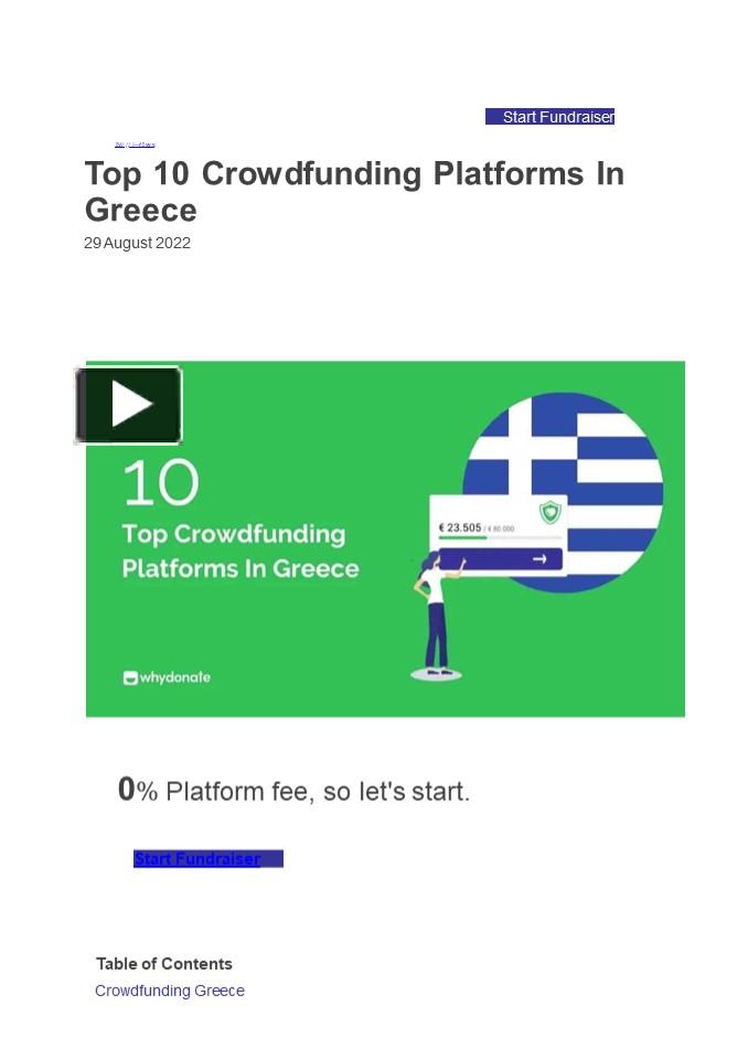 PPT – Top 10 Crowdfunding Platforms In Greece PowerPoint presentation ...