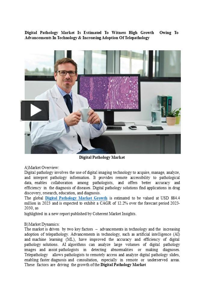 Global Digital Pathology Market presentation | free to download