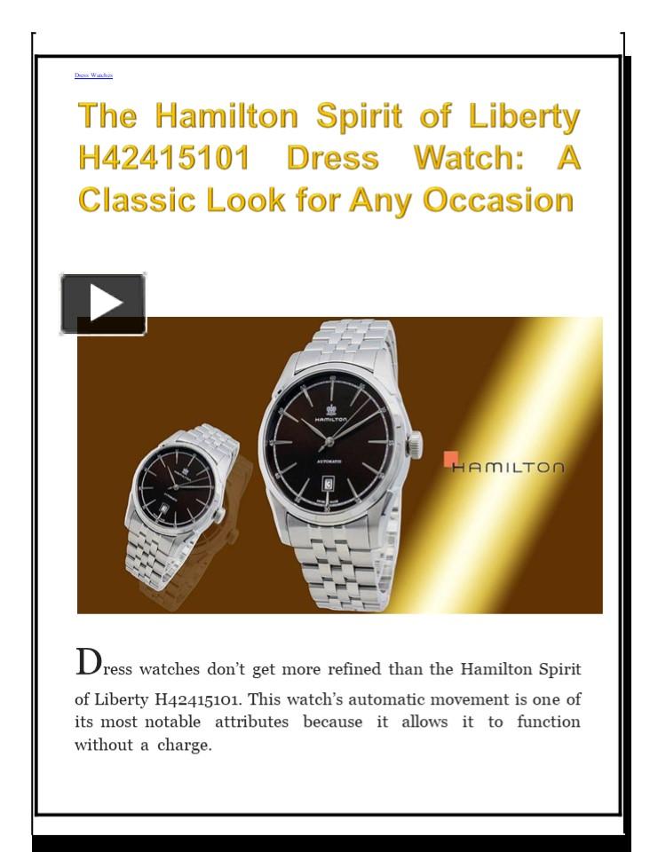 PPT – The Hamilton Spirit of Liberty H42415101 Dress Watch: A Classic ...