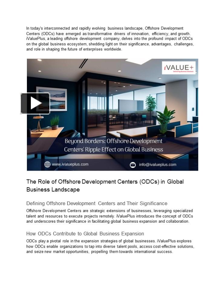 PPT – Global Fusion: Offshore Development Centers' Fusion with Business ...