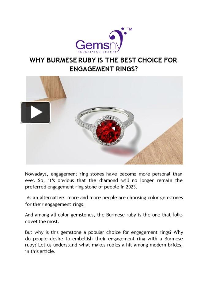 PPT – Is Burmuese ruby is good option for engagement ring PowerPoint ...