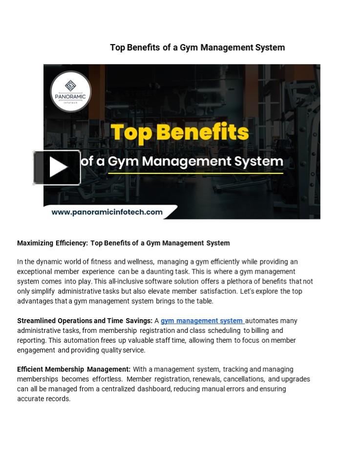 Gym Management System presentation | free to download