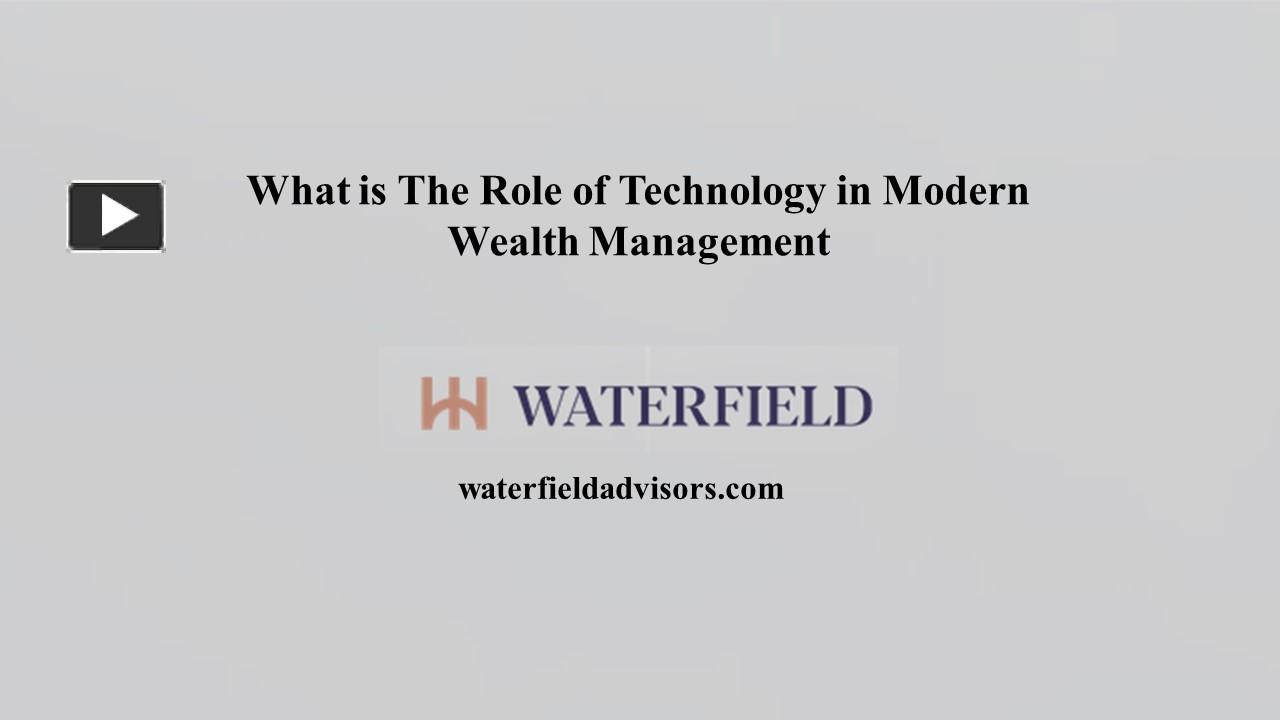 PPT – What is The Role of Technology in Modern Wealth Management ...