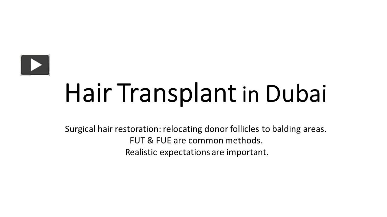 PPT – Hair transplant in Dubai PowerPoint presentation | free to ...