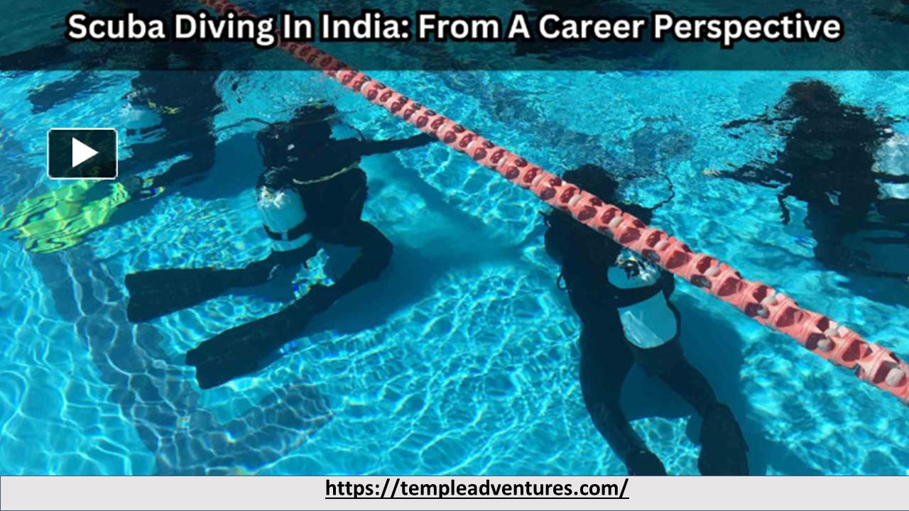 Scuba Diving In India: From A Career Perspective: templeadventur ...
