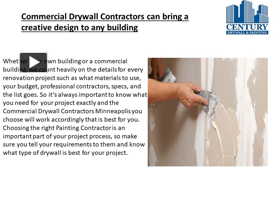 PPT – : Commercial Drywall Contractors can bring a creative design to ...
