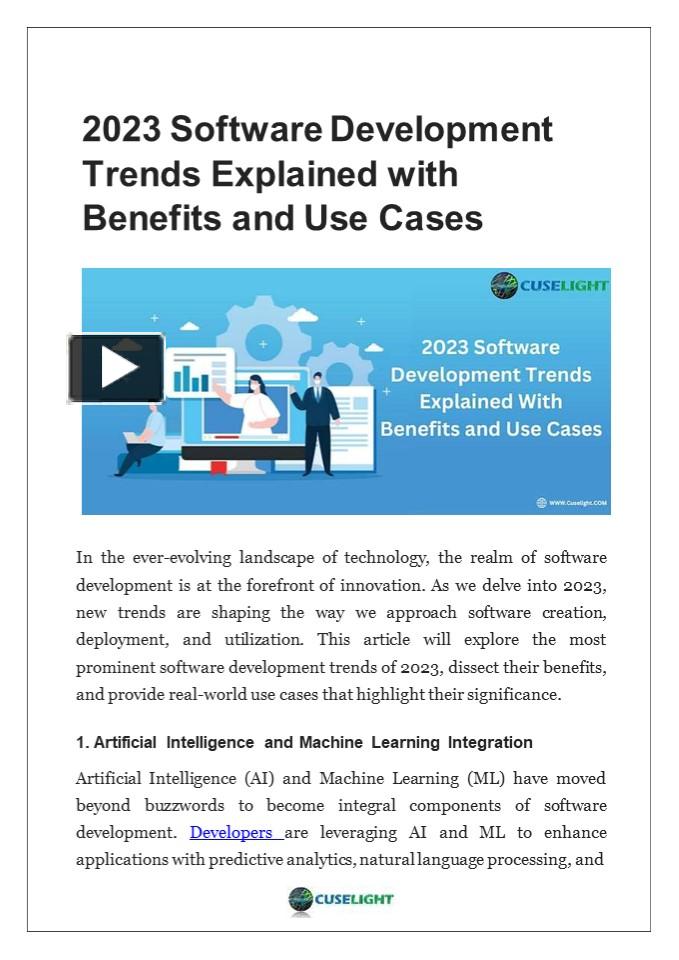 PPT – 2023 Software Development Trends Explained with Benefits and Use ...