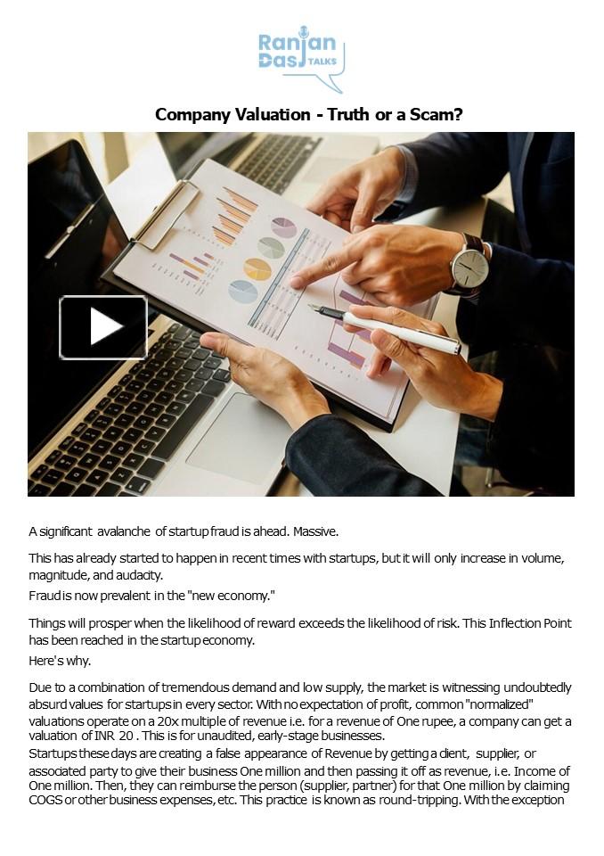 Company Valuation - Truth or a Scam? presentation | free to download