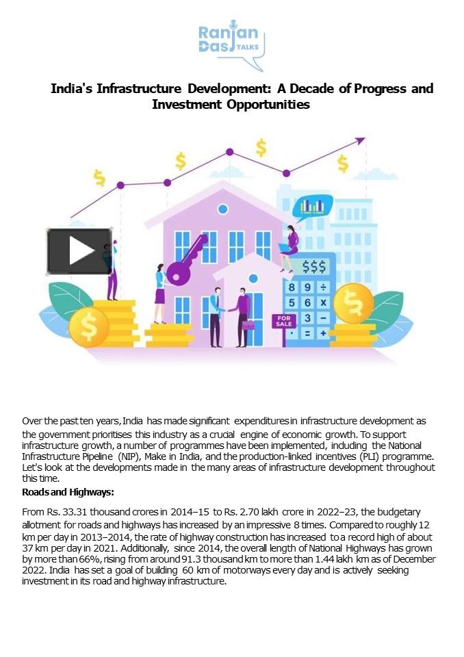 India's Infrastructure Development: A Decade of Progress and Investment ...
