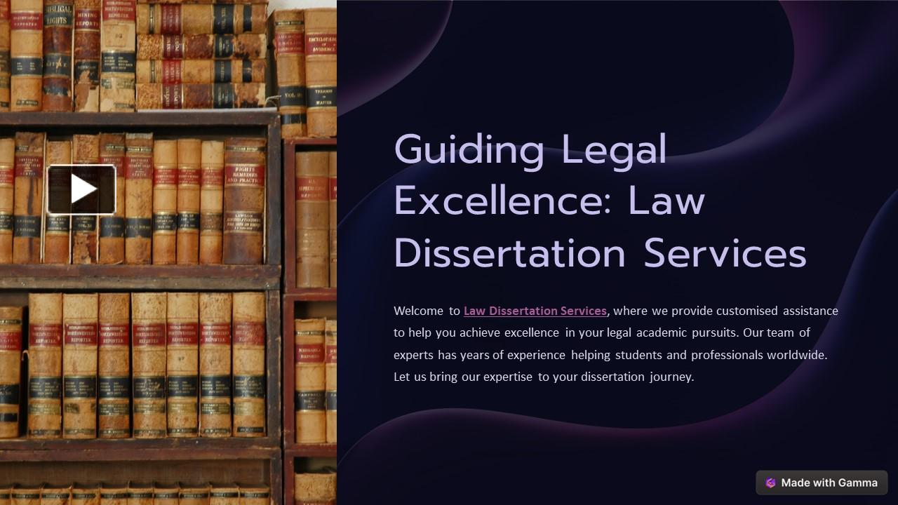PPT – Guiding Legal Excellence: Law Dissertation Services PowerPoint ...