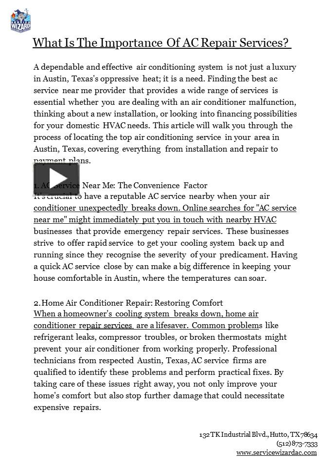 PPT – What Is The Importance Of AC Repair Services? PowerPoint ...